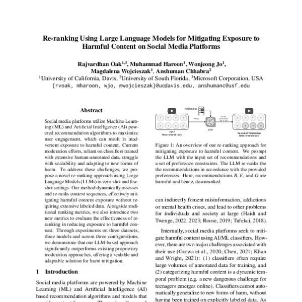 Re-ranking Using Large Language Models for Mitigating Exposure to ...