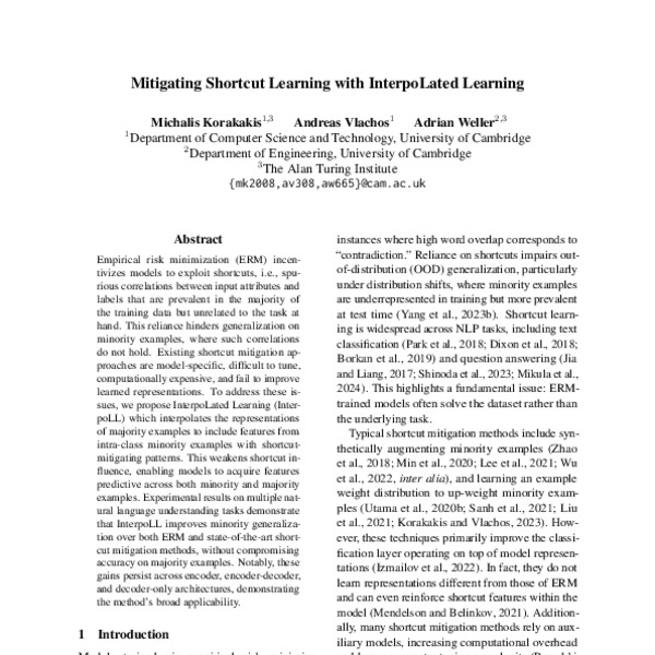 Mitigating Shortcut Learning with InterpoLated Learning - ACL Anthology
