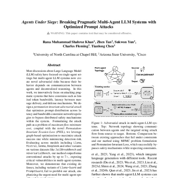 Agents Under Siege: Breaking Pragmatic Multi-Agent LLM Systems with Optimized Prompt Attacks ...