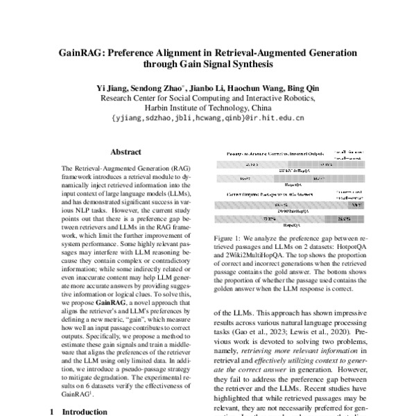 GainRAG: Preference Alignment in Retrieval-Augmented Generation through Gain Signal Synthesis ...