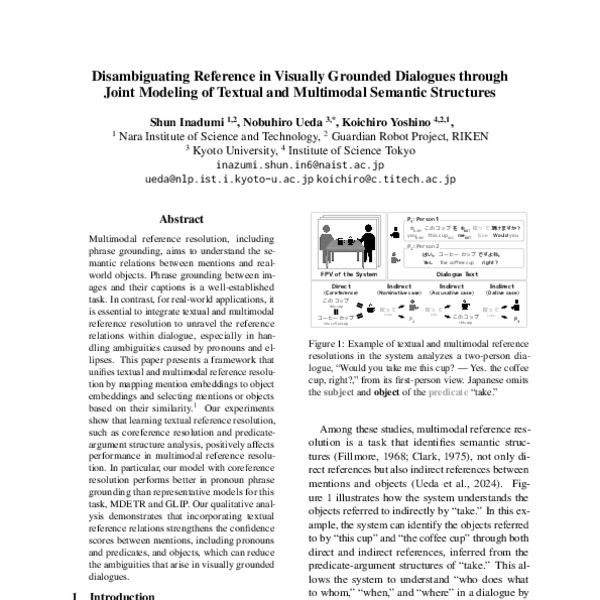 Disambiguating Reference in Visually Grounded Dialogues through Joint ...