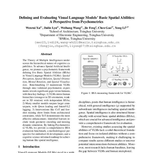 Defining and Evaluating Visual Language Models’ Basic Spatial Abilities ...