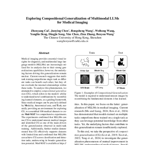 Exploring Compositional Generalization of Multimodal LLMs for Medical Imaging - ACL Anthology