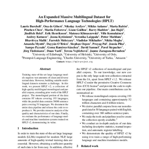 An Expanded Massive Multilingual Dataset for High-Performance Language ...