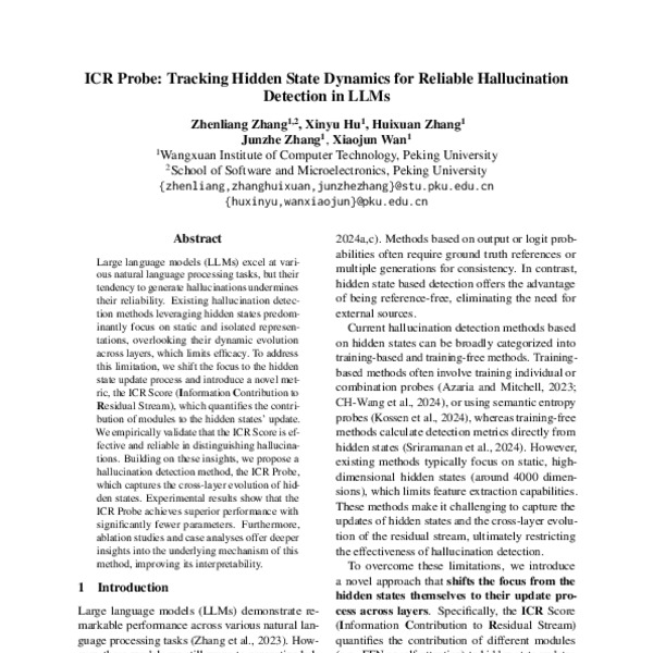 ICR Probe: Tracking Hidden State Dynamics for Reliable Hallucination ...