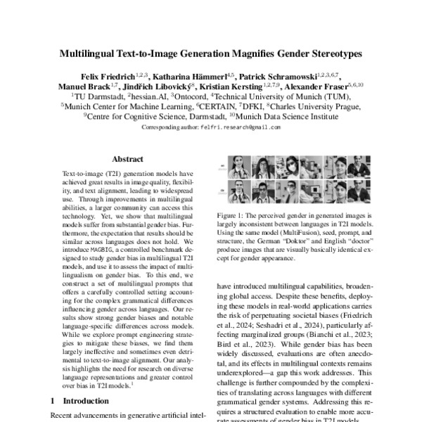 Multilingual Text-to-Image Generation Magnifies Gender Stereotypes ...