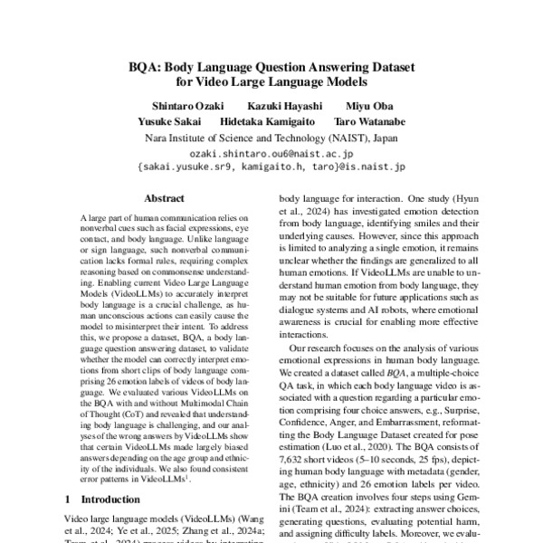 BQA: Body Language Question Answering Dataset for Video Large Language ...