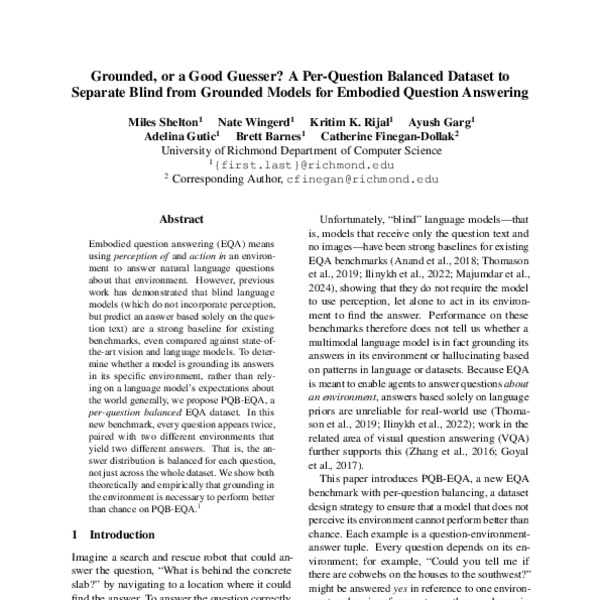 Grounded, or a Good Guesser? A Per-Question Balanced Dataset to ...