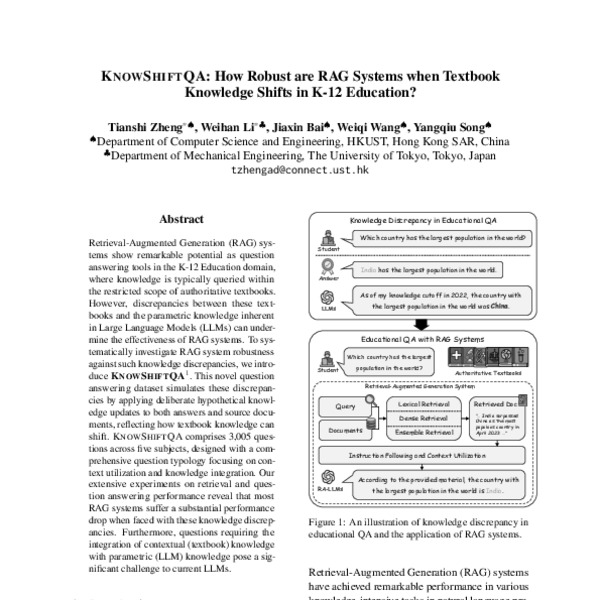 KnowShiftQA: How Robust are RAG Systems when Textbook Knowledge Shifts in K-12 Education? - ACL ...