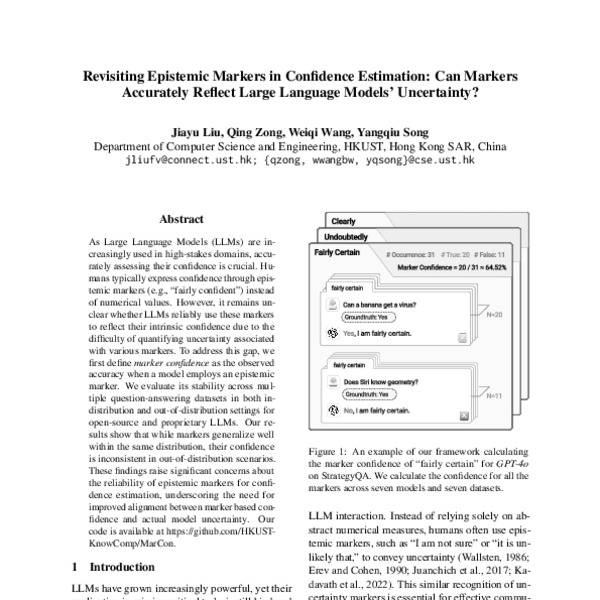 Revisiting Epistemic Markers in Confidence Estimation: Can Markers Accurately Reflect Large ...