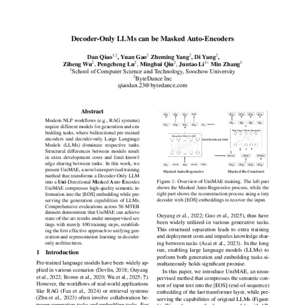 Decoder-Only LLMs can be Masked Auto-Encoders - ACL Anthology