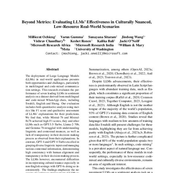 Beyond Metrics: Evaluating LLMs Effectiveness in Culturally Nuanced ...