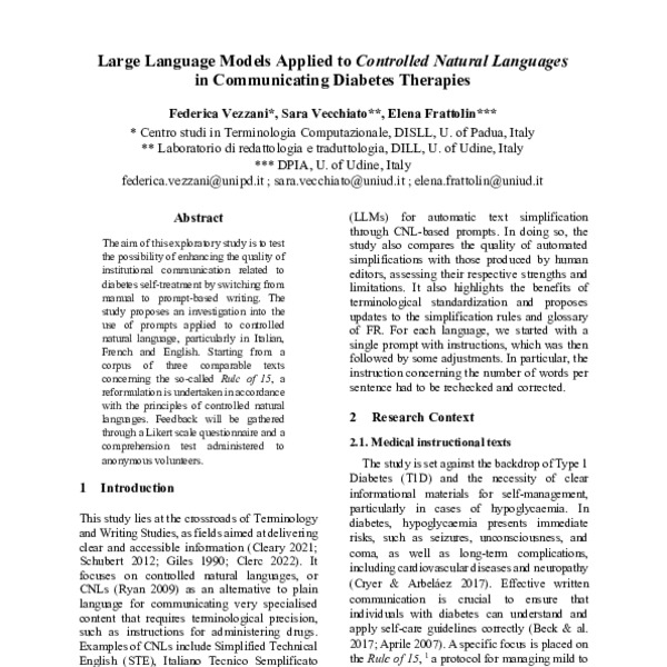 Large Language Models Applied to Controlled Natural Languages in ...