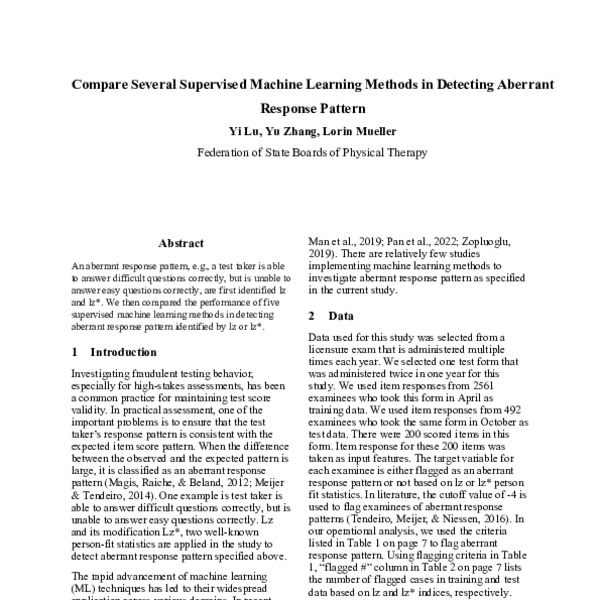Compare Several Supervised Machine Learning Methods in Detecting ...