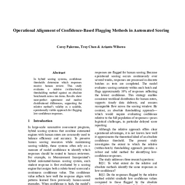 Operational Alignment of Confidence-Based Flagging Methods in Automated ...