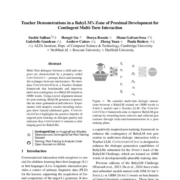 Teacher Demonstrations in a BabyLM’s Zone of Proximal Development for ...