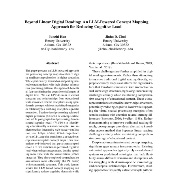 Beyond Linear Digital Reading: An LLM-Powered Concept Mapping Approach ...