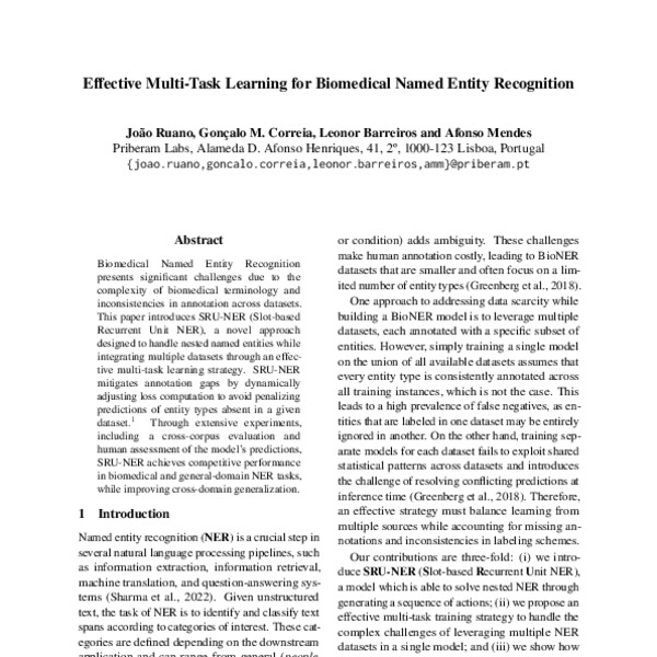 Effective Multi-Task Learning for Biomedical Named Entity Recognition - ACL Anthology