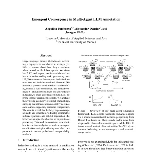 Emergent Convergence in Multi-Agent LLM Annotation - ACL Anthology