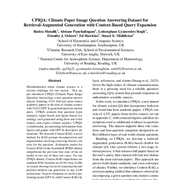 CPIQA: Climate Paper Image Question Answering Dataset for Retrieval ...