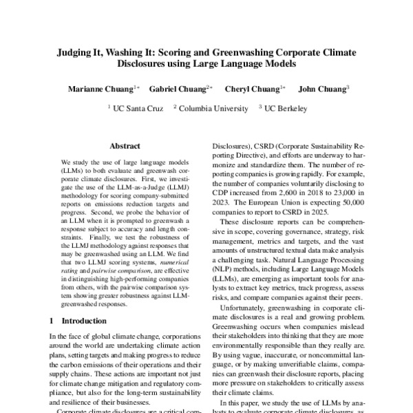 Judging It, Washing It: Scoring and Greenwashing Corporate Climate ...