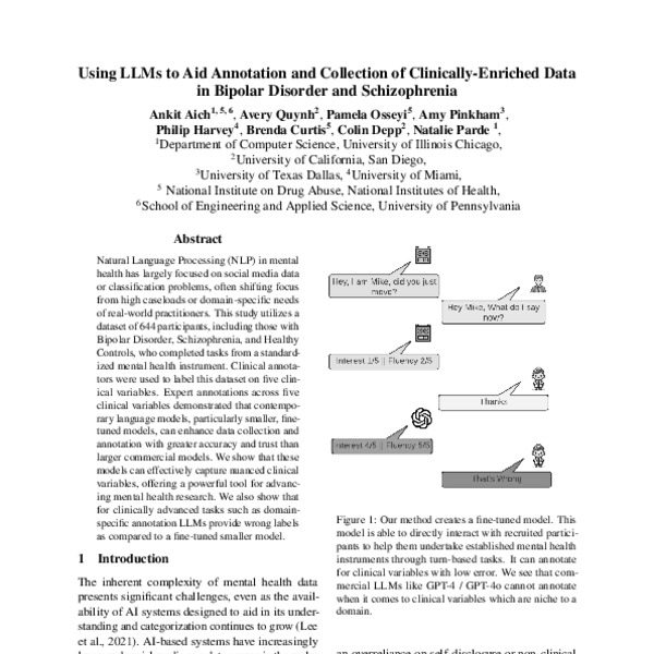 Using LLMs to Aid Annotation and Collection of Clinically-Enriched Data in Bipolar Disorder and ...