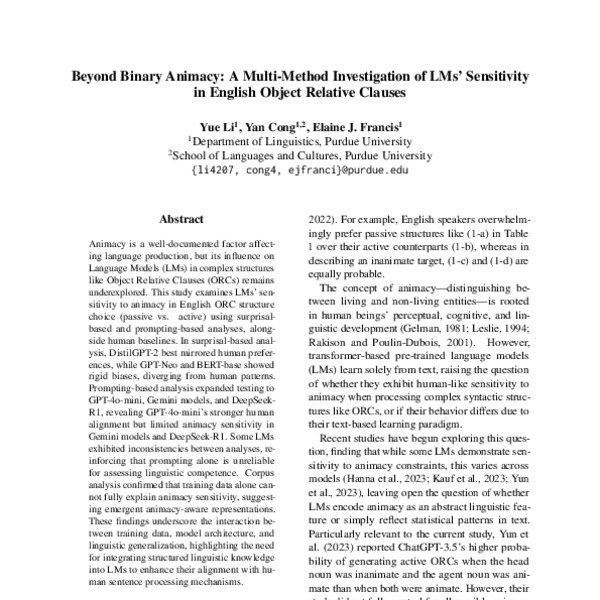 Beyond Binary Animacy: A Multi-Method Investigation of LMs’ Sensitivity ...