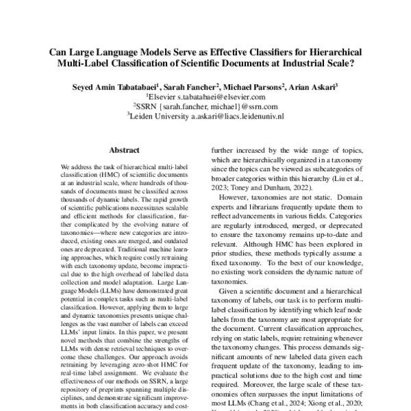 Can Large Language Models Serve as Effective Classifiers for Hierarchical Multi-Label ...