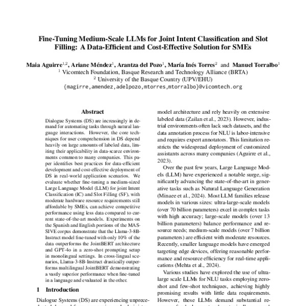 Fine-Tuning Medium-Scale LLMs for Joint Intent Classification and Slot ...