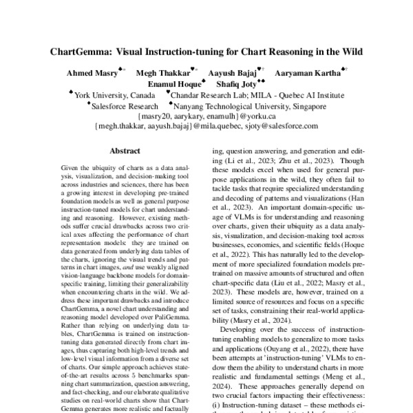 ChartGemma: Visual Instruction-tuning for Chart Reasoning in the Wild - ACL Anthology