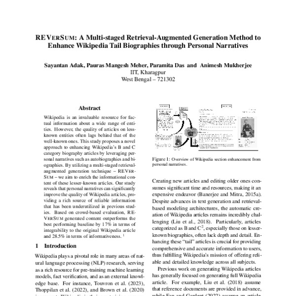 Reversum A Multi Staged Retrieval Augmented Generation Method To