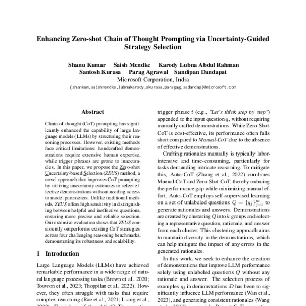 Enhancing Zero-shot Chain of Thought Prompting via Uncertainty-Guided Strategy Selection - ACL ...