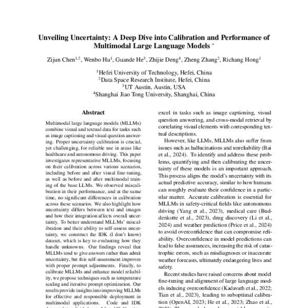 Unveiling Uncertainty: A Deep Dive into Calibration and Performance of Multimodal Large Language ...
