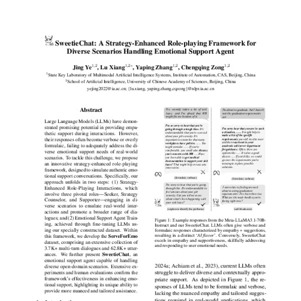 SweetieChat: A Strategy-Enhanced Role-playing Framework for Diverse ...