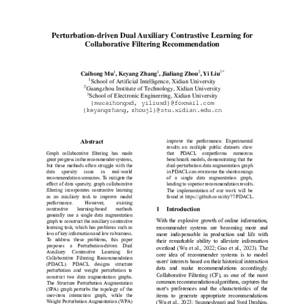Perturbation-driven Dual Auxiliary Contrastive Learning for ...