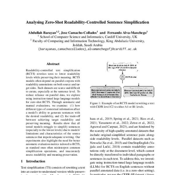 Analysing Zero-Shot Readability-Controlled Sentence Simplification - ACL Anthology