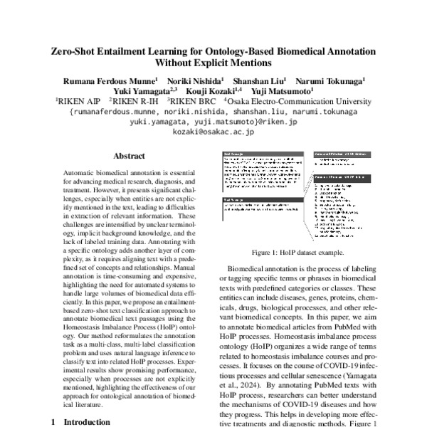 Zero-Shot Entailment Learning for Ontology-Based Biomedical Annotation ...