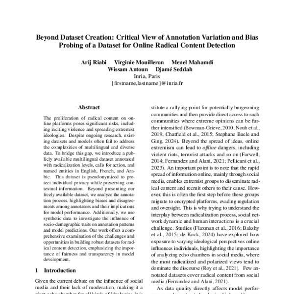 Beyond Dataset Creation Critical View Of Annotation Variation And Bias