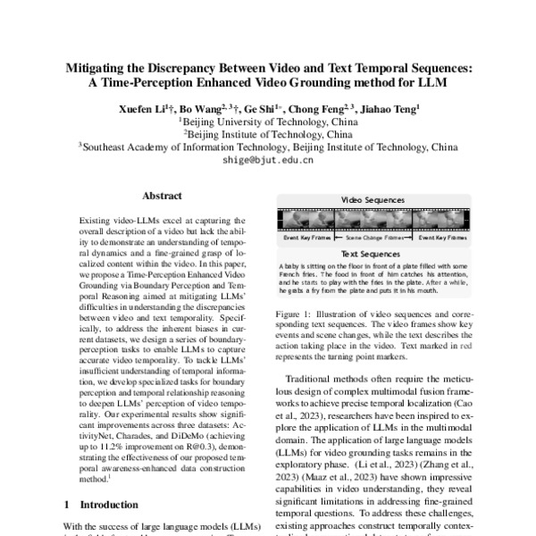 Mitigating the Discrepancy Between Video and Text Temporal Sequences: A ...