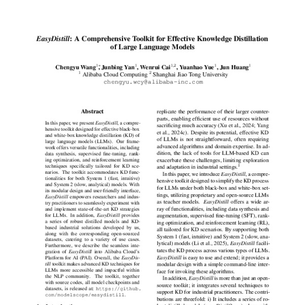 EasyDistill: A Comprehensive Toolkit for Effective Knowledge ...