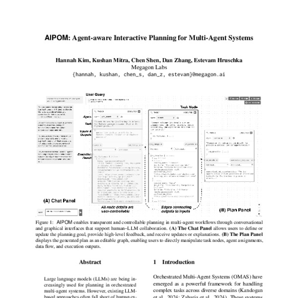 AIPOM: Agent-aware Interactive Planning for Multi-Agent Systems - ACL Anthology