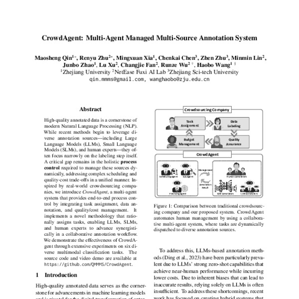 CrowdAgent: Multi-Agent Managed Multi-Source Annotation System - ACL Anthology