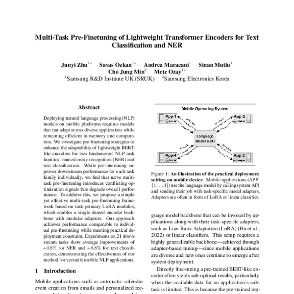 Multi-Task Pre-Finetuning of Lightweight Transformer Encoders for Text ...