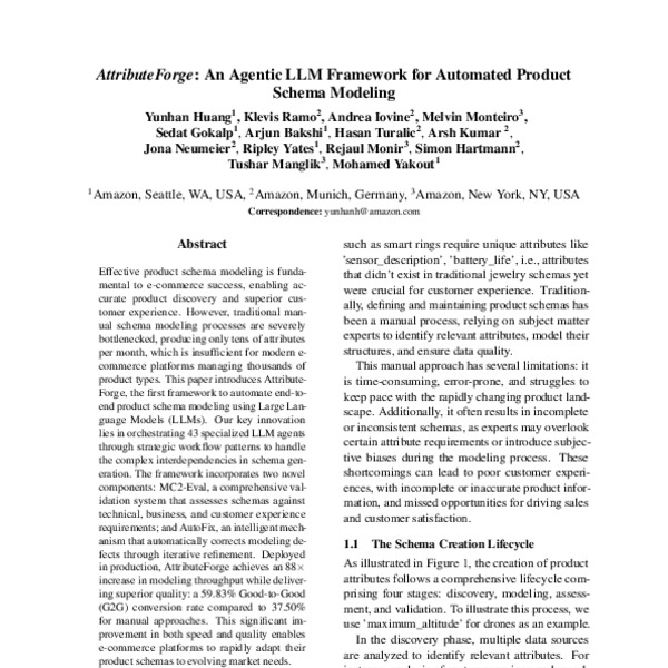 AttributeForge: An Agentic LLM Framework for Automated Product Schema Modeling - ACL Anthology