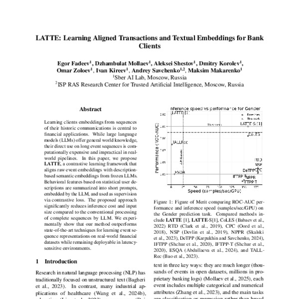 LATTE: Learning Aligned Transactions and Textual Embeddings for Bank ...