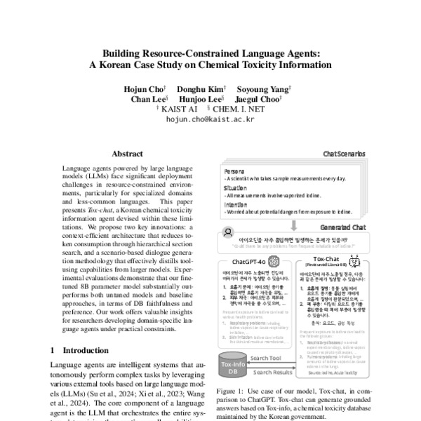 Building Resource-Constrained Language Agents: A Korean Case Study on ...