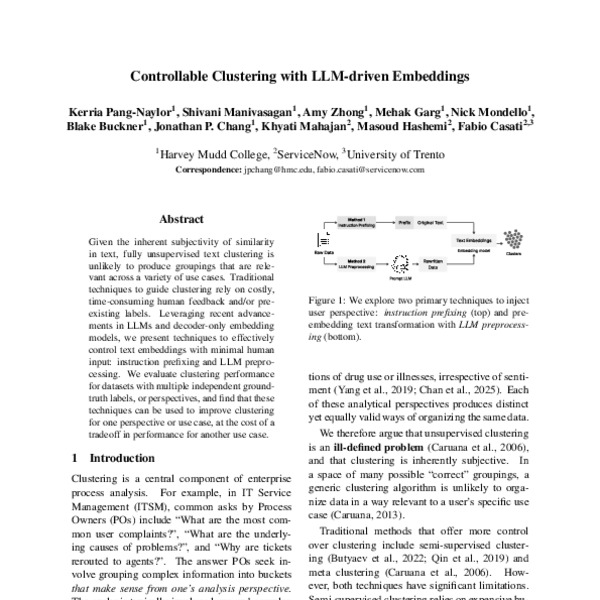 Controllable Clustering with LLM-driven Embeddings - ACL Anthology