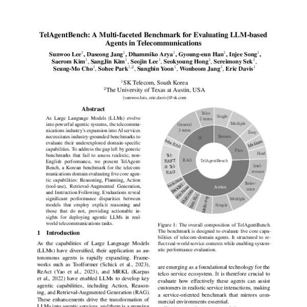 TelAgentBench: A Multi-faceted Benchmark for Evaluating LLM-based ...