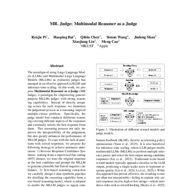 MR. Judge: Multimodal Reasoner as a Judge - ACL Anthology
