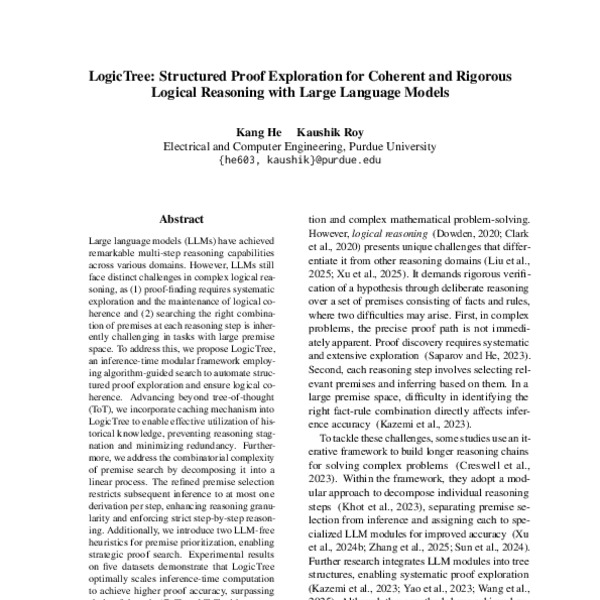 LogicTree: Structured Proof Exploration for Coherent and Rigorous ...